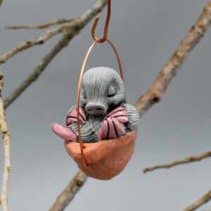 Sleeping Mole Walnut Ornament - Etsy