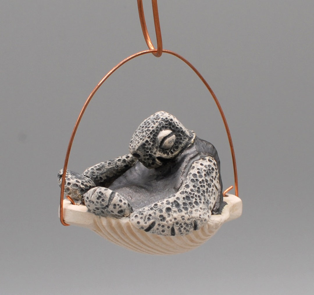 Sleeping Leatherback Sea Turtle Ornament - Etsy