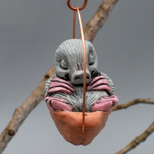 Sleeping Mole Walnut Ornament - Etsy