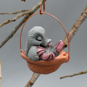 Sleeping Mole Walnut Ornament - Etsy
