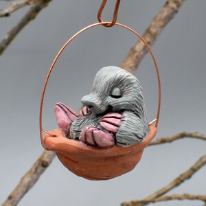 Sleeping Mole Walnut Ornament - Etsy