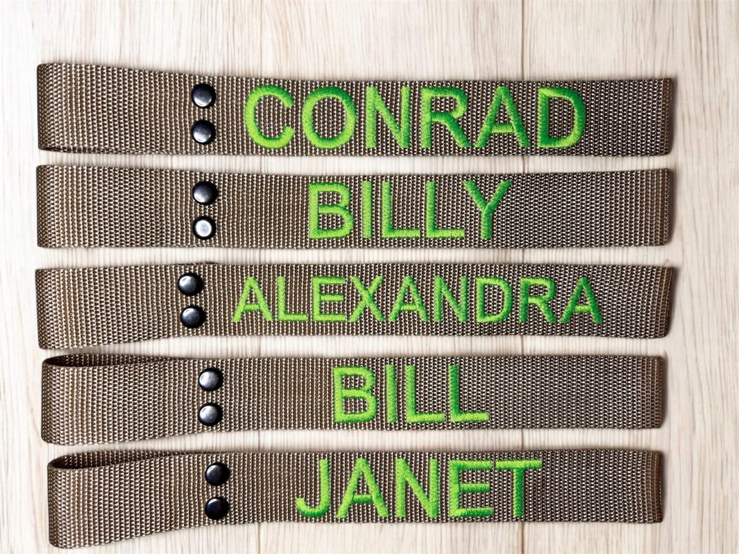 Customized Personalized Embroidered Snap Bag Tag for Luggage - Etsy