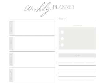 Boho Aesthetic Weekly Planner - Etsy