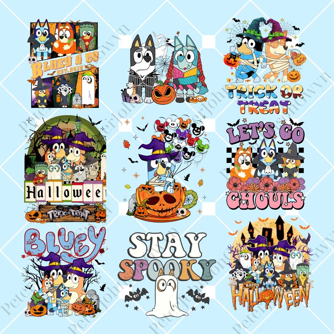 Bluey Halloween Png, Horror Character Png, Bluey Characters Png, Bluey ...