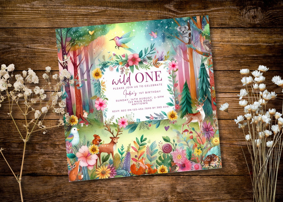 Custom Printable Whimsical Boho Party Invitation Template - Etsy