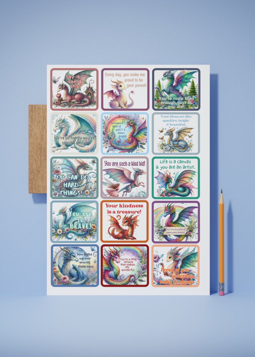 Printable Whimsical Dragon Lunchbox Notes for Kids - Etsy