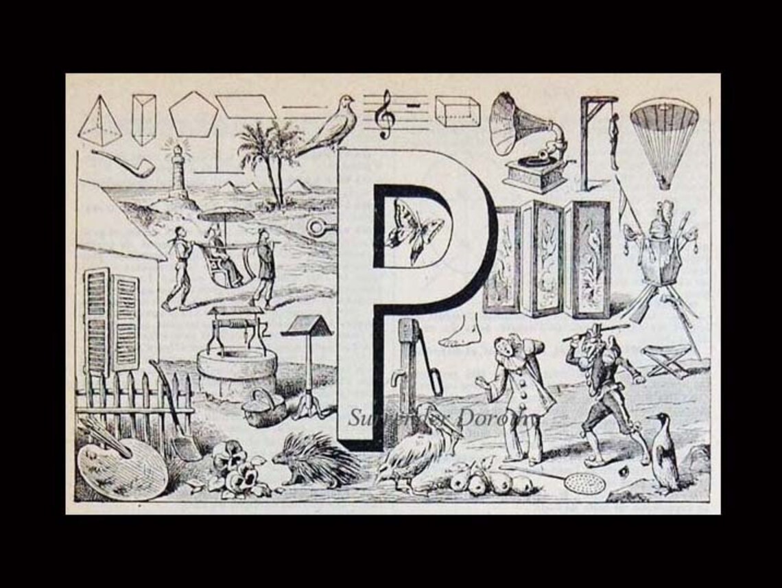 Letter P French Dictionary Alphabet Chart Paris France to | Etsy