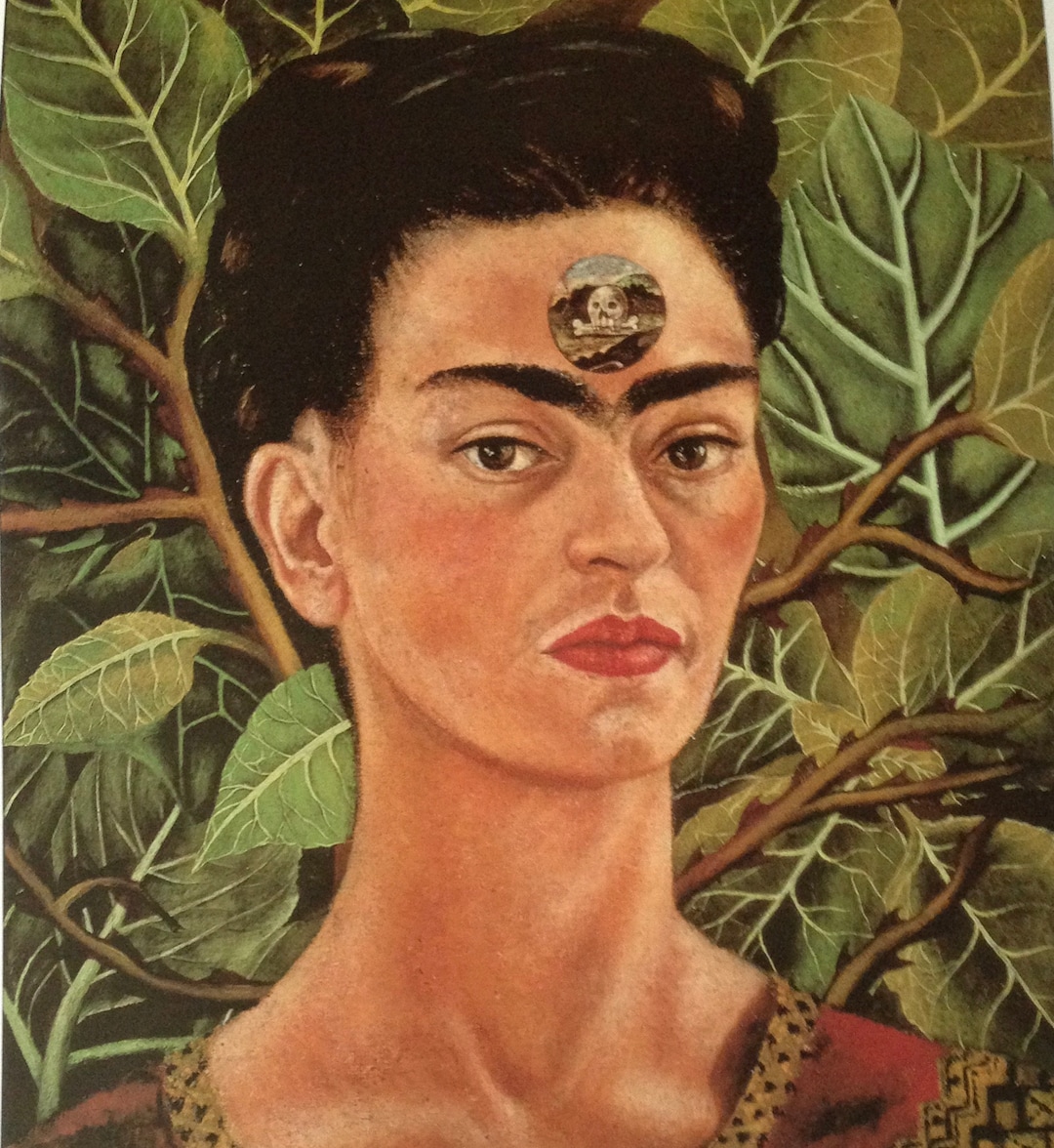Frida Kahlo Self Portrait Thinking About Death 1943 Vintage Art Masters ...