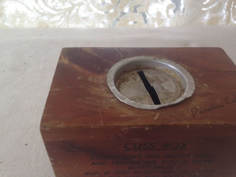 Cuss Box Bank Tourist-ware Paradise California Souvenir 1960s - Etsy
