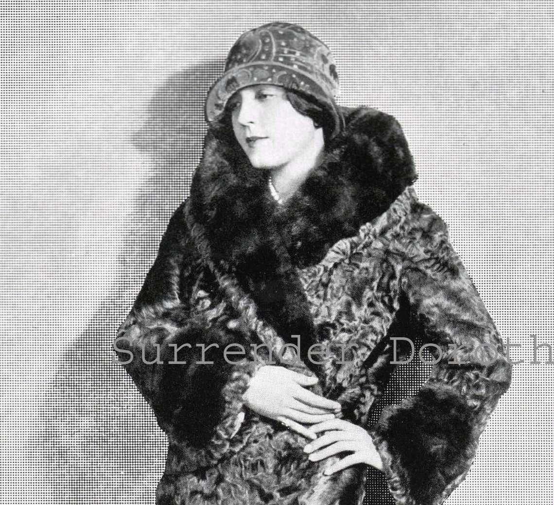 Flapper Girl in Fur Coat Vintage Roaring Twenties Fashion - Etsy
