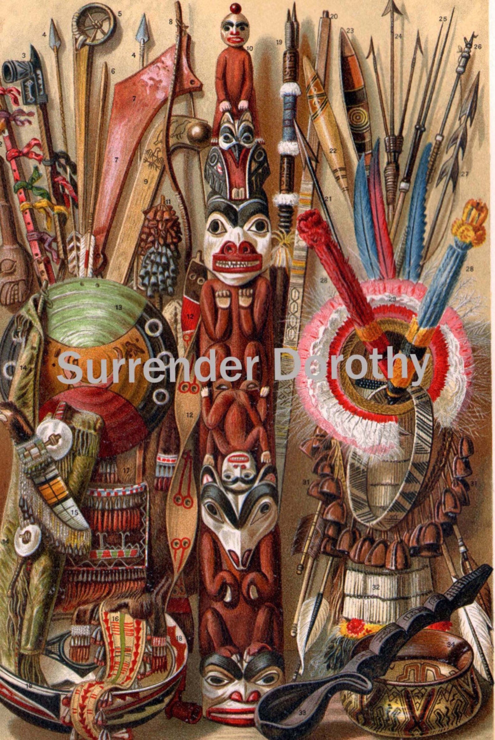 Native American Indian Artifacts 1887 First Nations Original ...