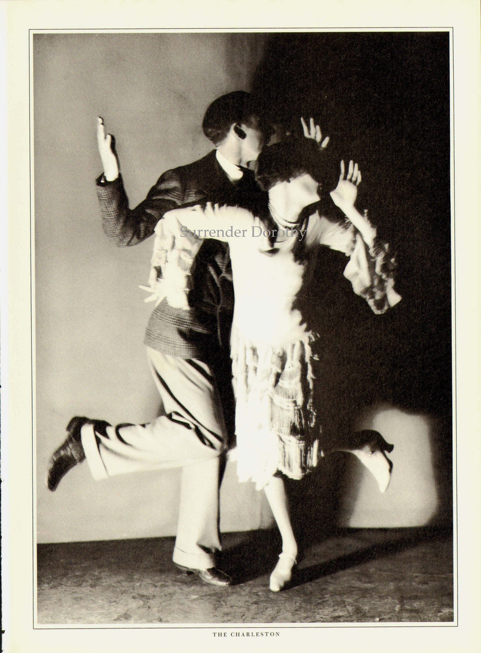 Charleston Dancers Portrait Photo Illustration 1920s Black and - Etsy