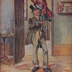 Tiny Tim & Bob Cratchit Frederick Barnard 1920s Vintage Dickens ...