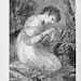 Pretty Girl Dead Bird Creepy Original Vintage Victorian Illustration ...