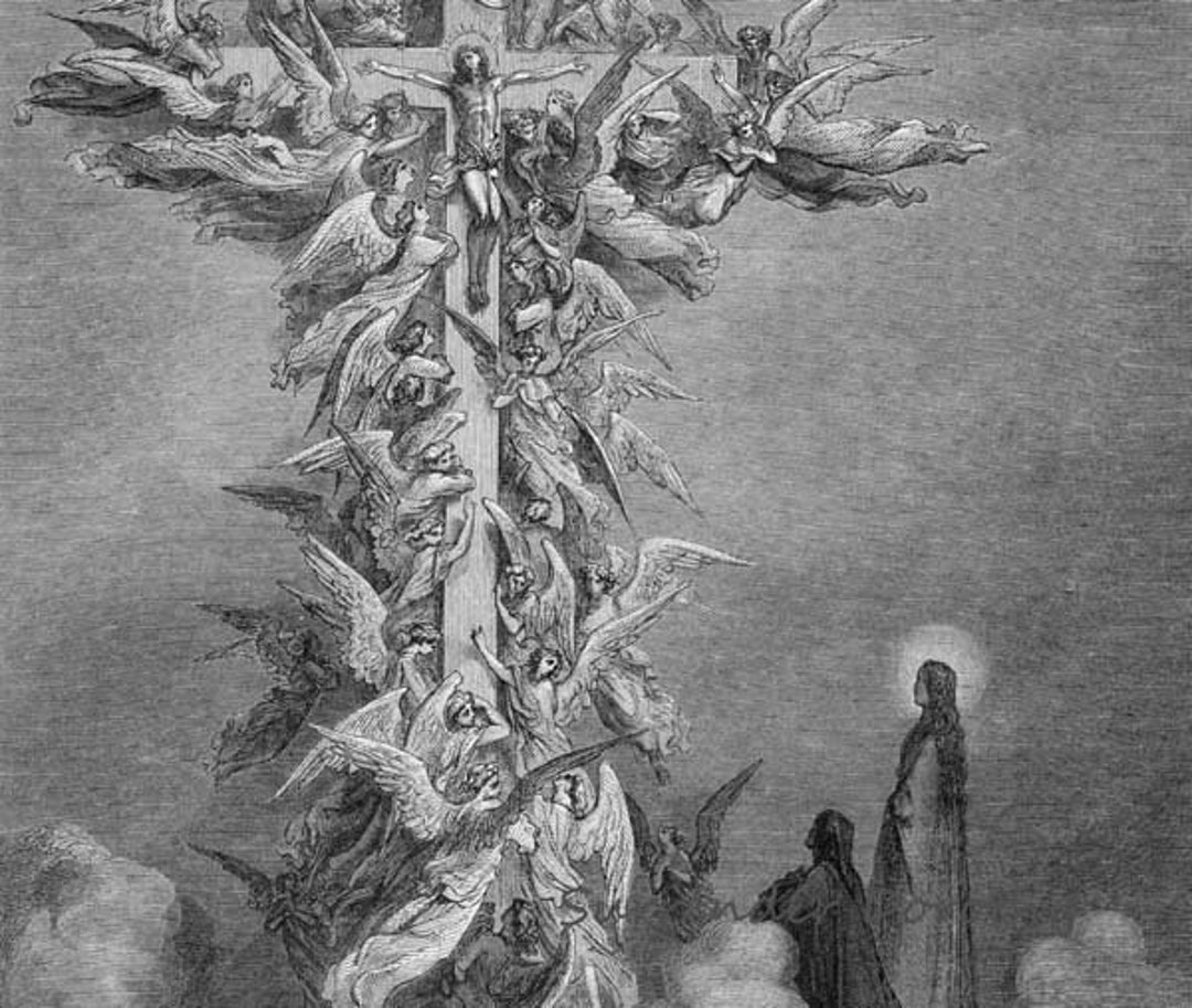Dante and Beatrice See Angels Christ on the Cross Gustave Dore Dante ...