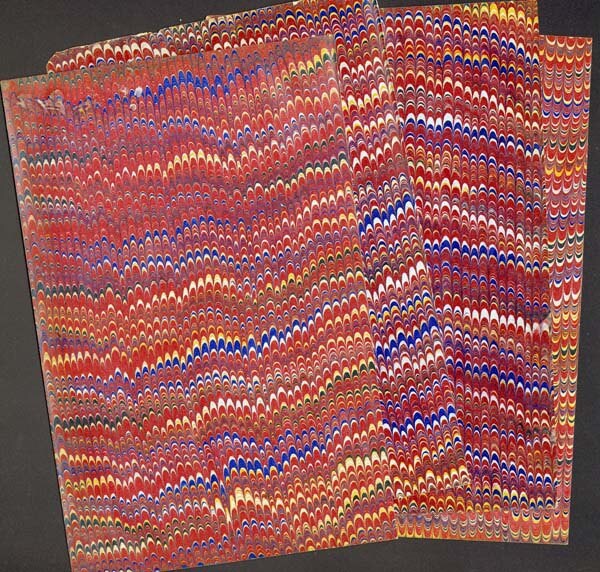Turkish Marbled Endpapers Vintage 1870s Antique Victorian Handmade Set ...