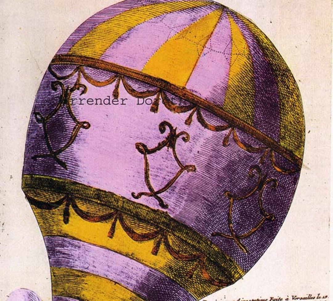 Aviation Montgolfer's Hot Air Balloon Luft Machine 1783 First Flight ...