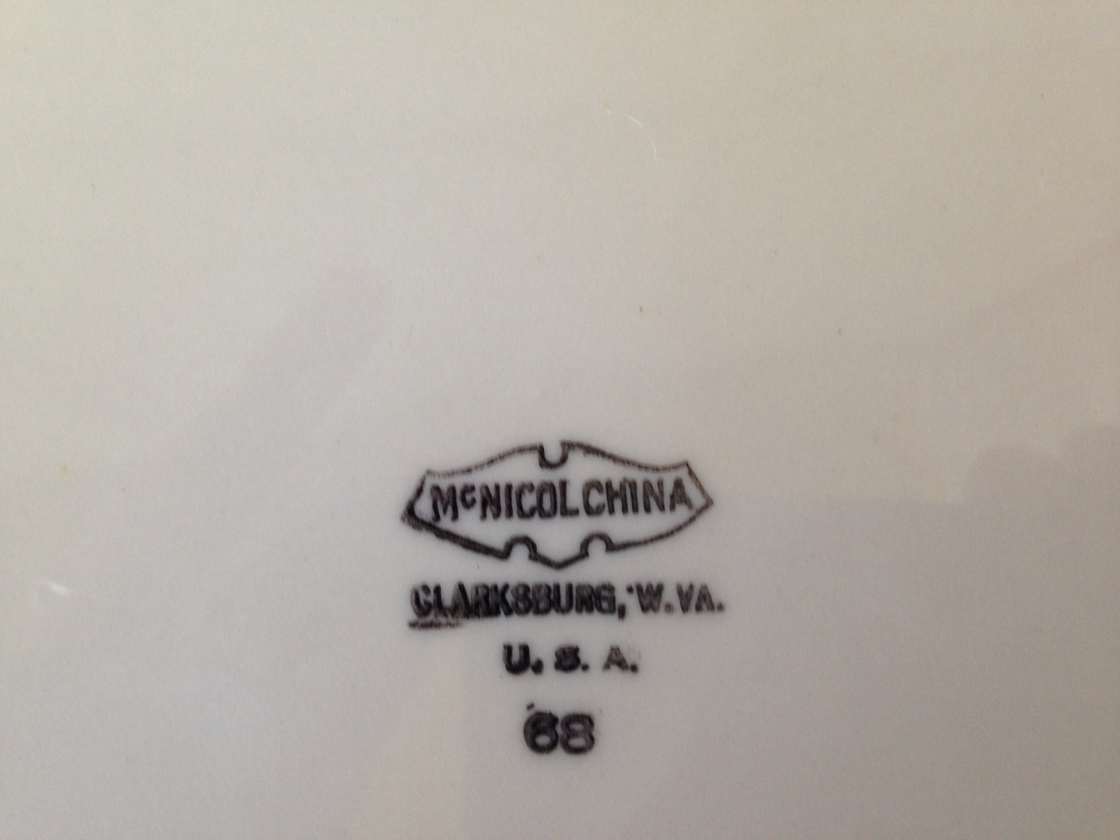 7 Mcnicol Martin Plates Black White Ironstone Classic Roadside ...