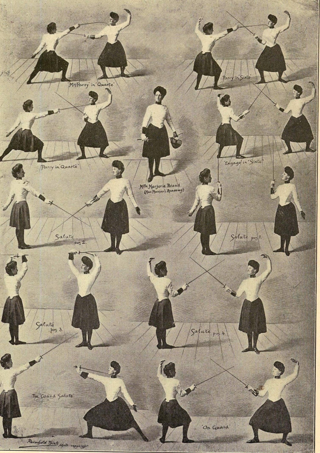 Salute Chief Movements Women's Fencing Vintage 1920s Fitness ...