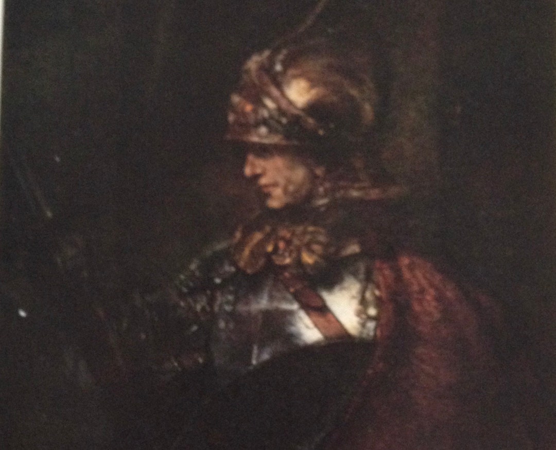 Man in Armor by Rembrandt Art Masters Color Lithograph Vintage Poster ...