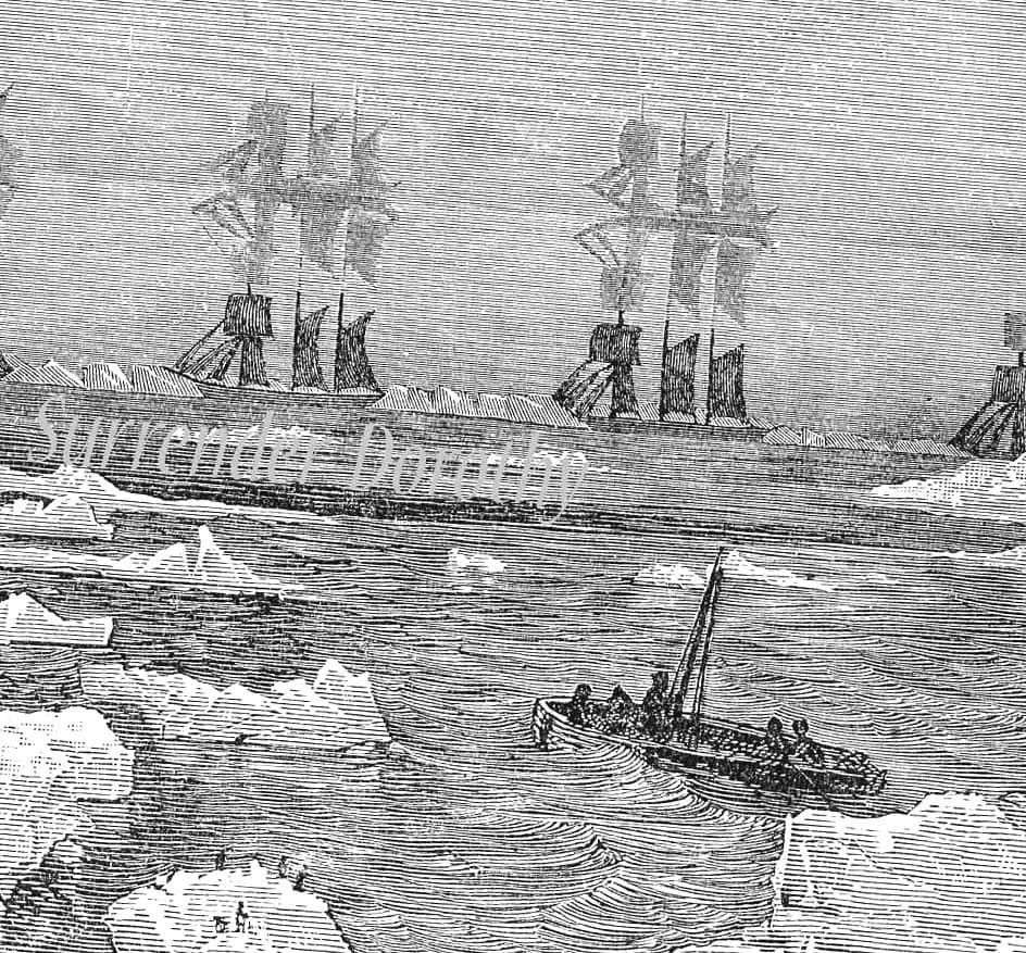 Polar Explorers Ships Seen In The Air In Arctic Regions 1882 | Etsy