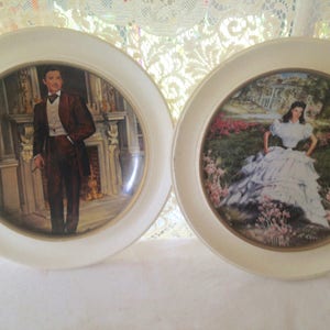 Scarlett O'hara Rhett Butler TWO Vintage MGM Collector Plates Edwin ...