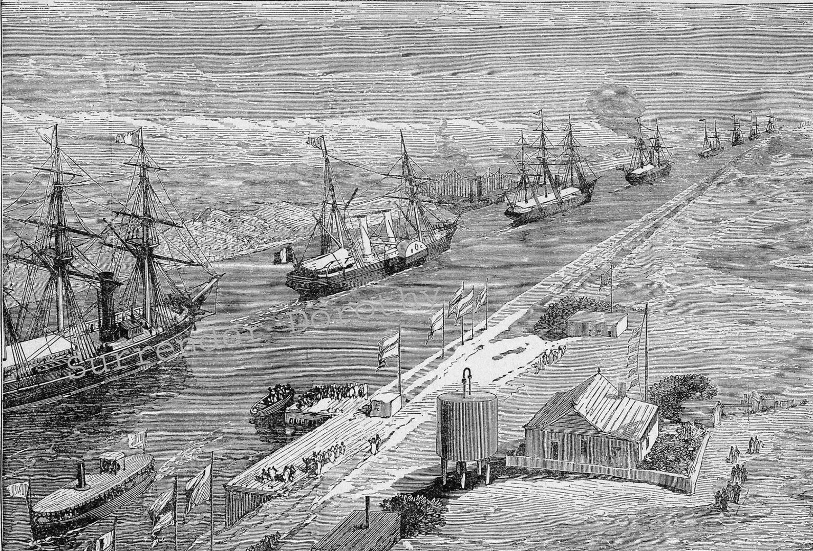 Suez Canal Grand Opening 1892 Vintage Victorian Natural - Etsy