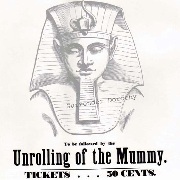 Black and White Mummy Poster - Etsy