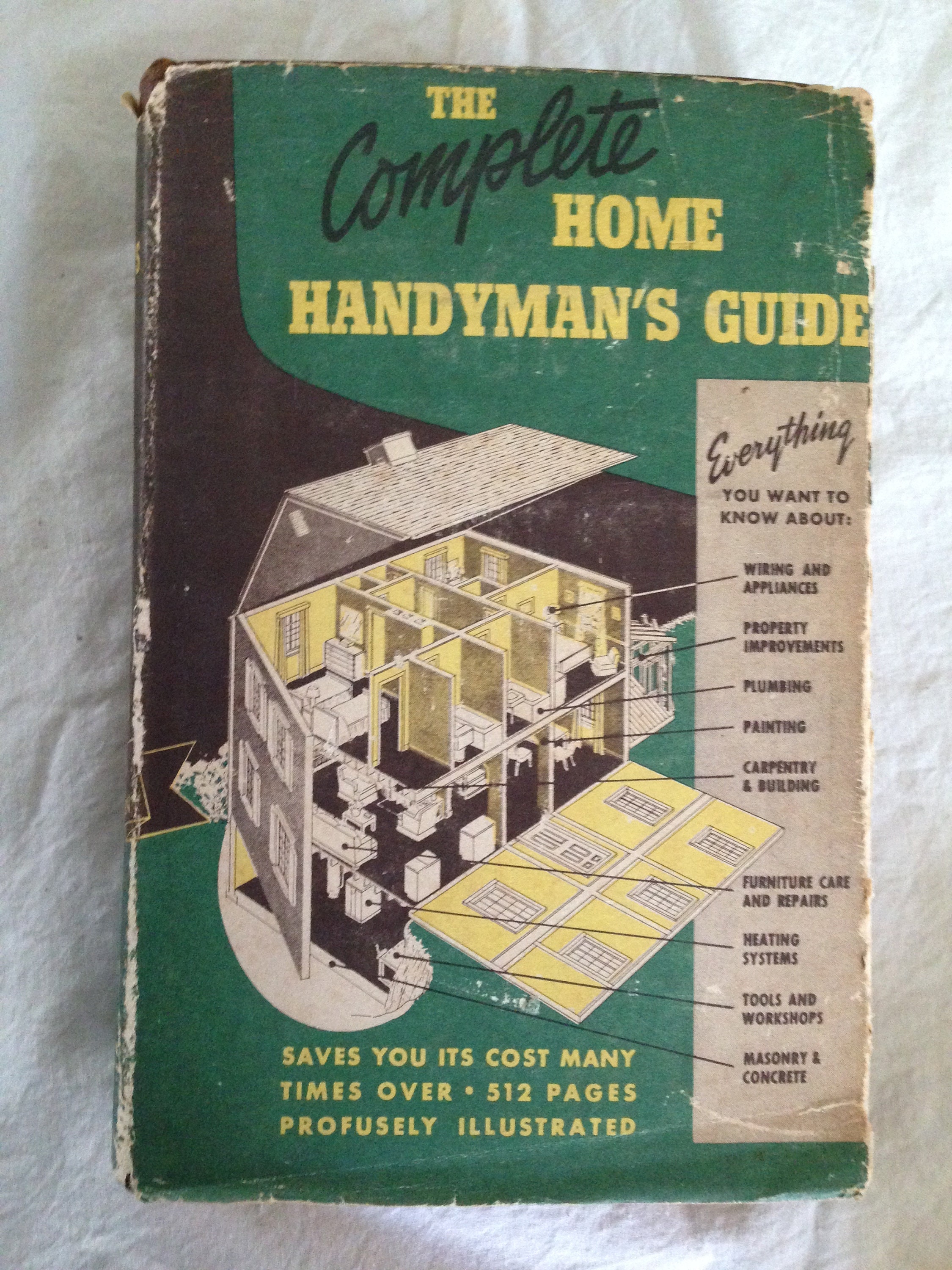 The Complete Home Handyman's Guide Hubbard Cobb Vintage Hardcover Book ...
