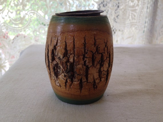 Treen Coin Wooden Barrel Bank Vintage Folk Art | Etsy