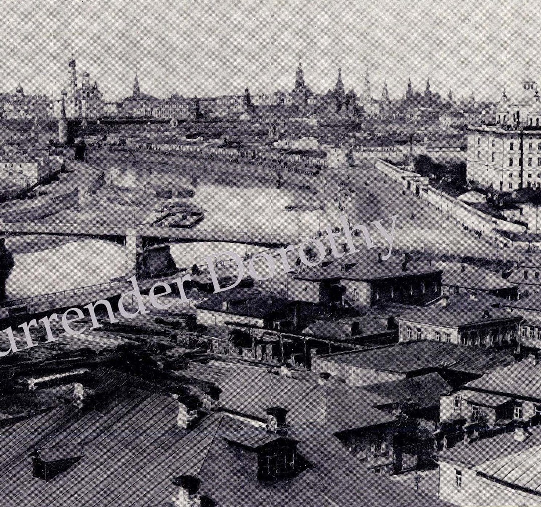 1890 Moscow Russia Rooftop View Rotogravure Illustration - Etsy
