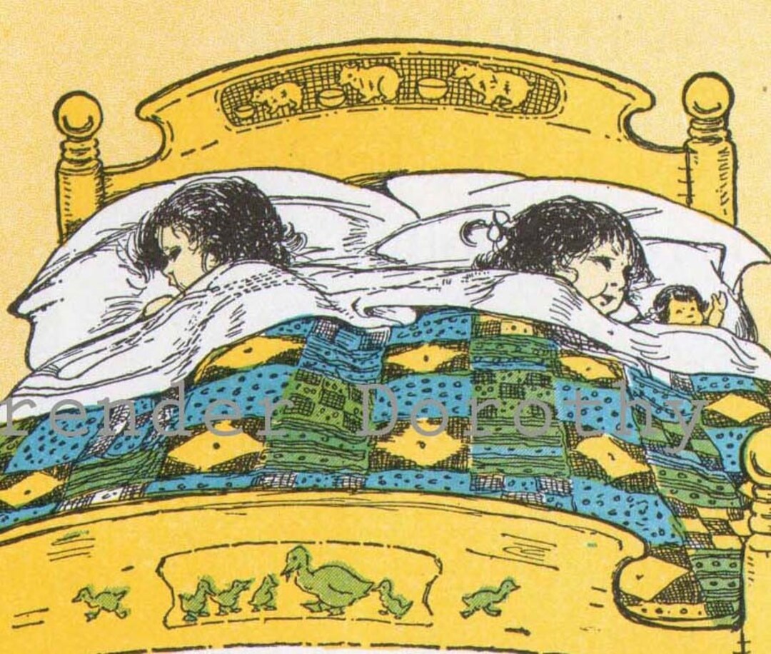 Goodnight by Ruth Hallock 1927 Vintage Nursery Illustration & Verse to ...