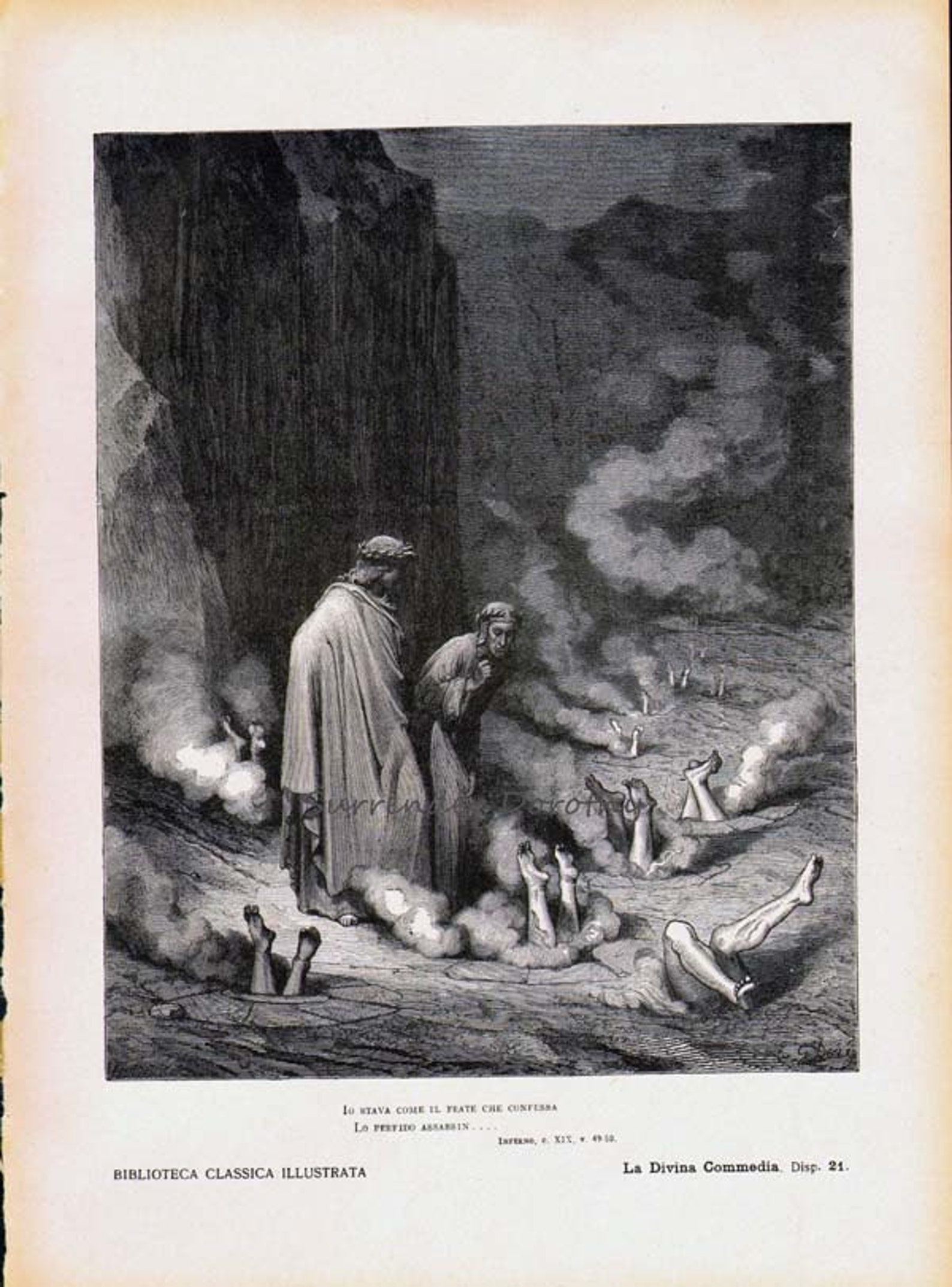 Dante Rebukes Pope Nicholas III Fourth Bolgia Inferno Canto 19 - Etsy ...