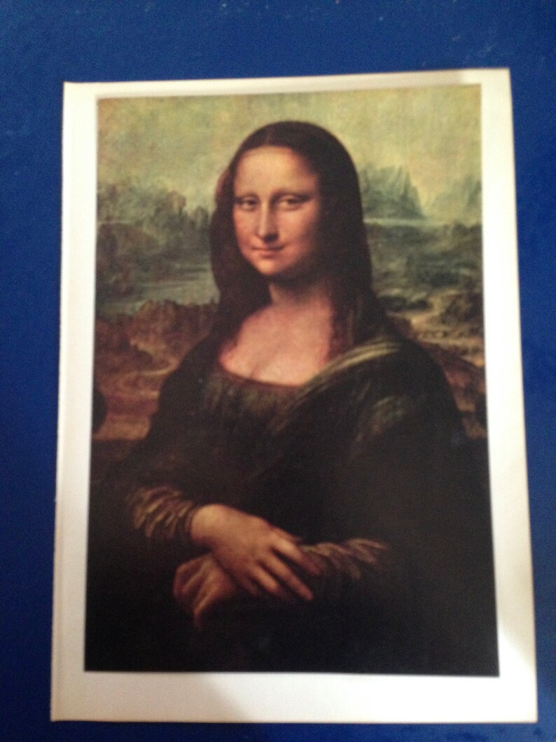 Mona Lisa Leonardo Davinci Art Masters Color Lithograph - Etsy