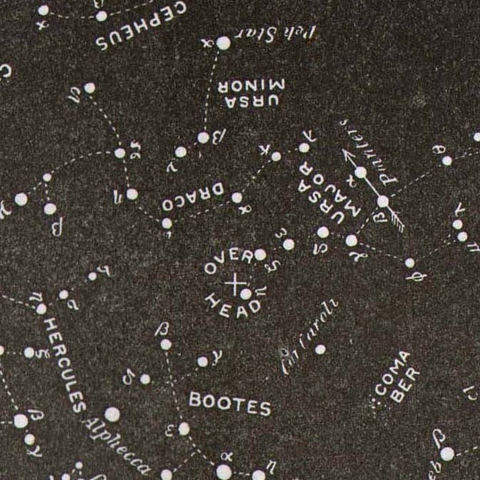 Star Chart For June and July 1886 Antique Astronomy Astrology | Etsy