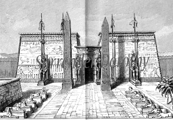 Ancient Egypt Architecture Drawing