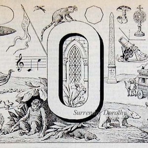 Letter O French Dictionary Alphabet Monogram Chart Paris France to ...