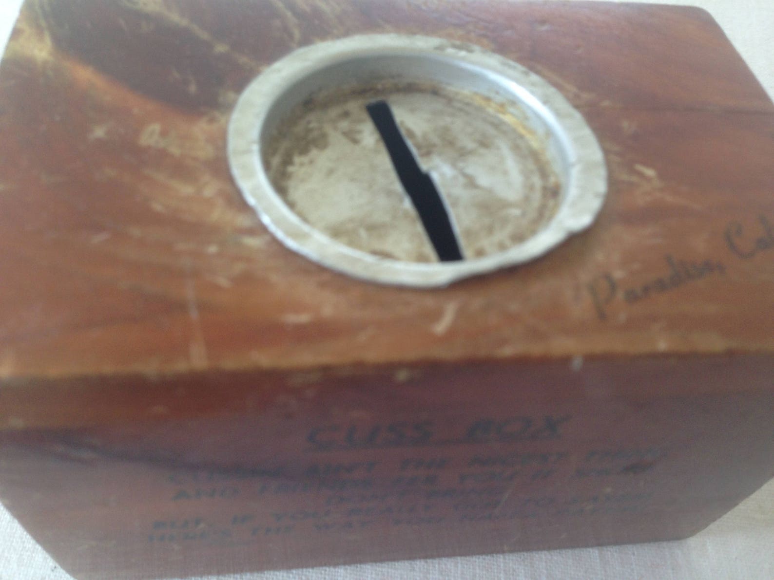 Cuss Box Bank Tourist-ware Paradise California Souvenir 1960s - Etsy