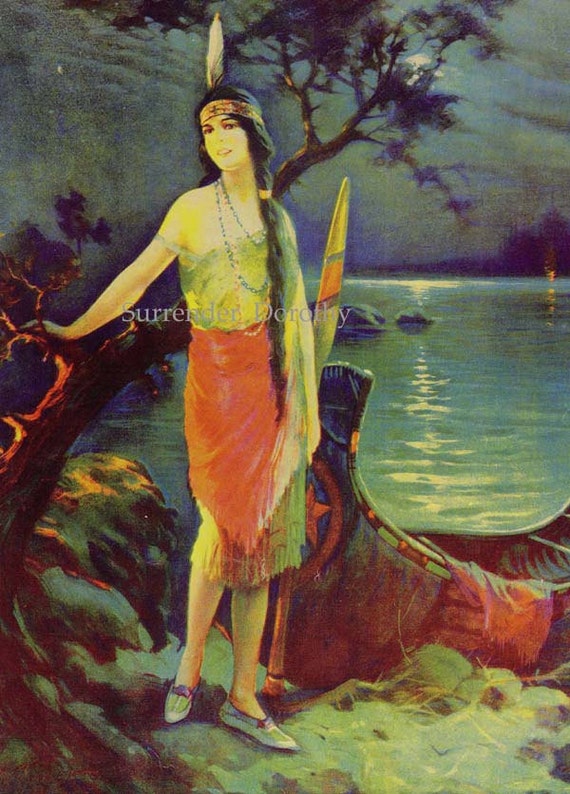 Two Moons Indian Maiden