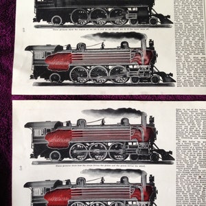Pacific Locomotive Engine Chart How It Works Illustration Print 1927 ...