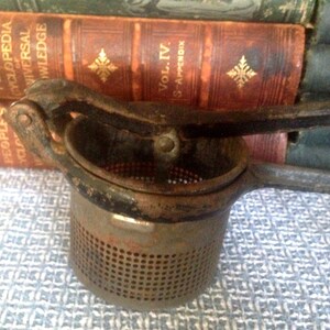 Antique 1887 Silver & Co. NY Potato Ricer Masher Country Kitchenware ...