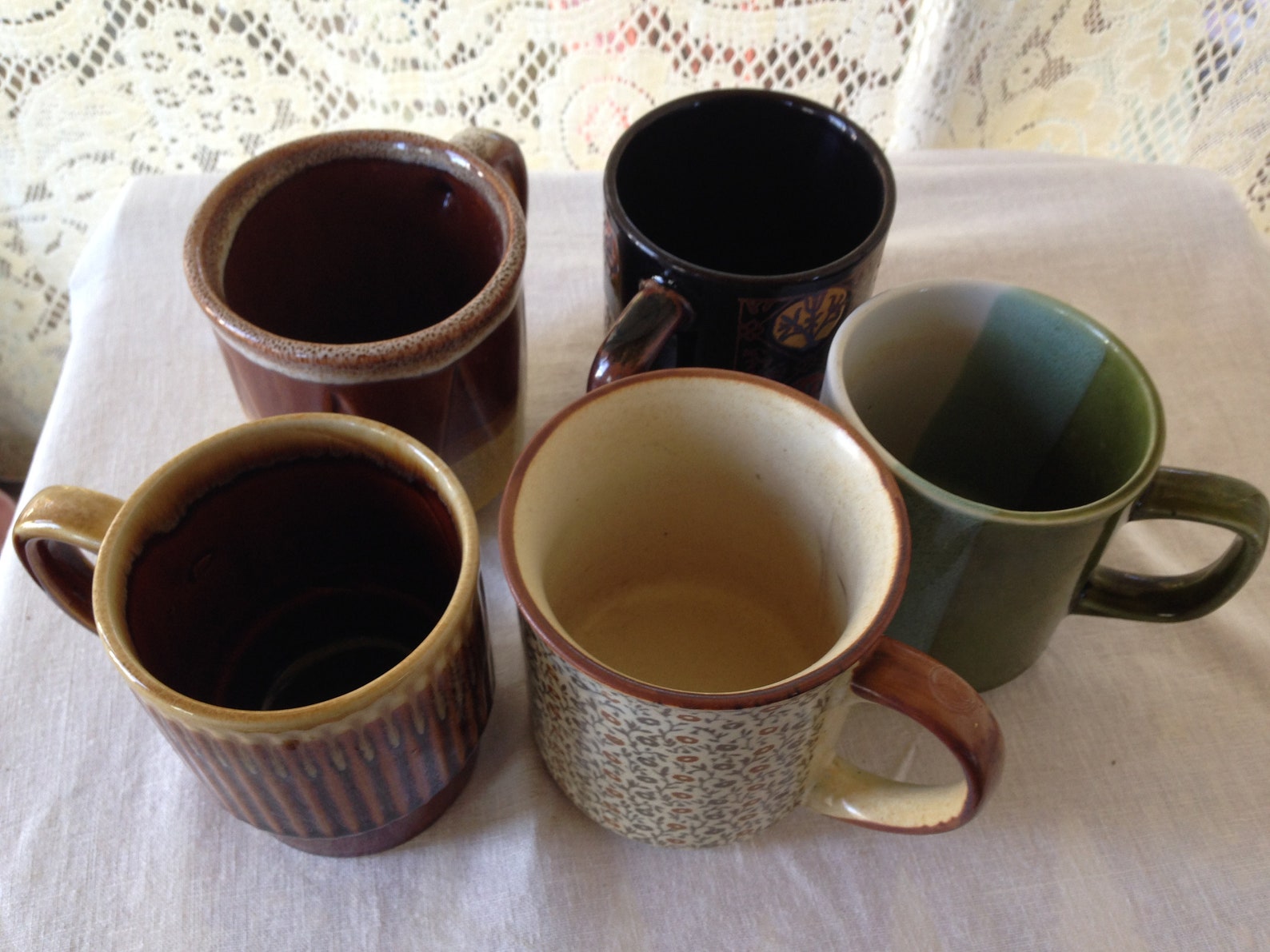 FIVE 5 Mugs Collection 1970s Instant Collection Coffee Cup Vintage ...