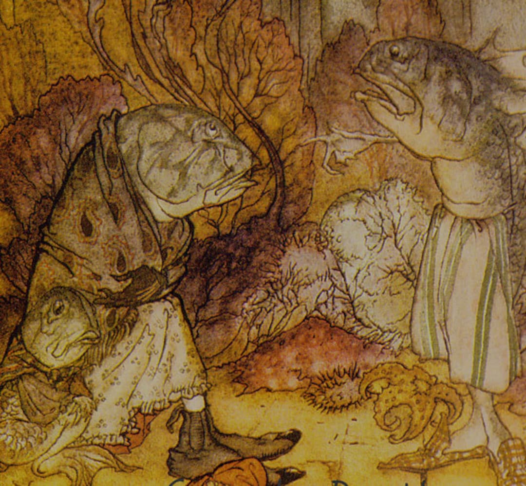 Fish Wife Arthur Rackham Vintage Children's Nursery Lithograph Art ...