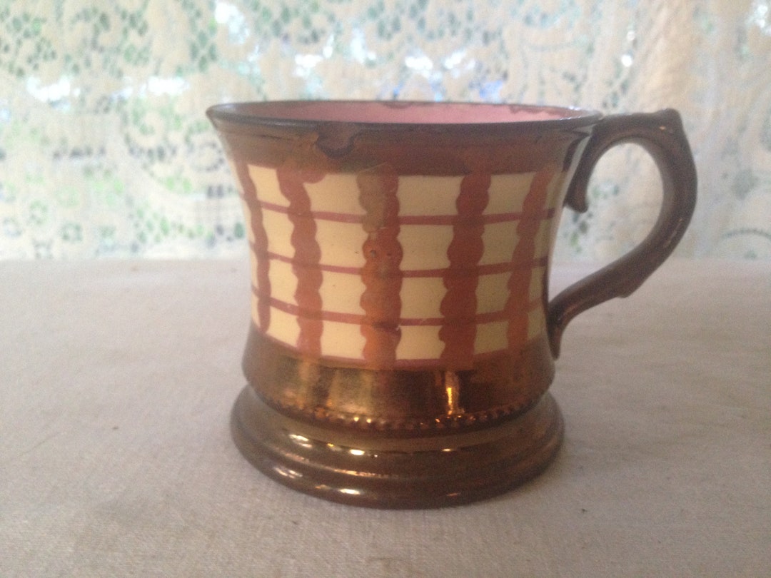 Coffee Cup Antique Staffordshire English Copper Luster Ware Breakfast ...