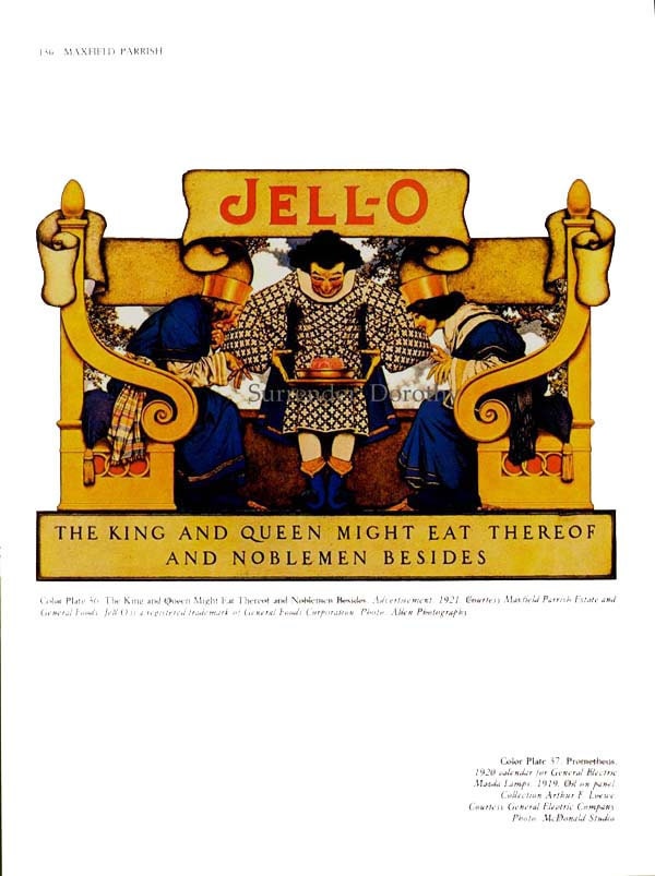 Jello Magazine Ad Maxfield Parrish 1920s Art Nouveau Poster - Etsy