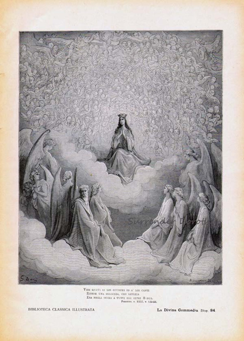 Gustave Dore Queen of Heaven Dante Paradiso Canto 31 Beatrice - Etsy