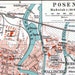 Posen Poland Map 1906 Prussia Vintage Steel Engraving European City ...