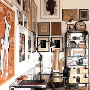 Natrolite Stilbite Crystal Stone Mineral Vintage Lithograph Edwardian ...