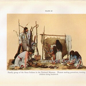 Sioux Indian Family Native American Cultural Anthropology 1927 First ...