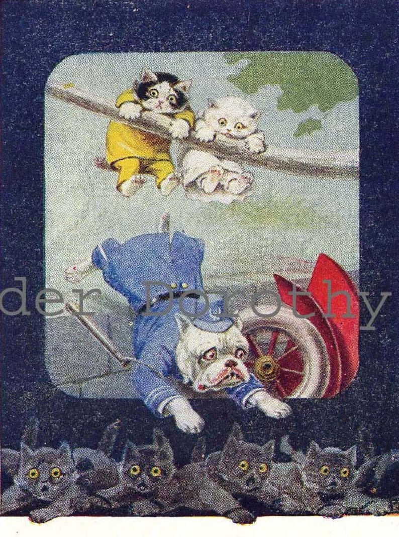 Cats at the Movies Culmer Barnes Original 1920s Comic Strip Lithograph ...